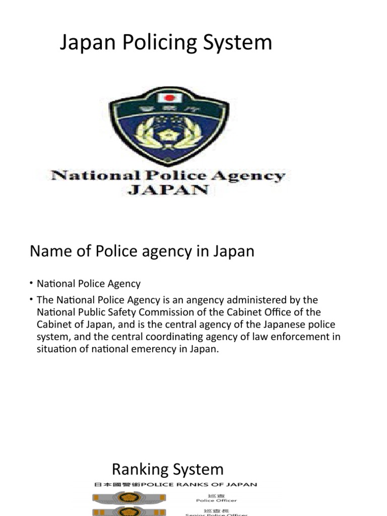 An Overview of Japan's Centralized Policing System and Organizational ...