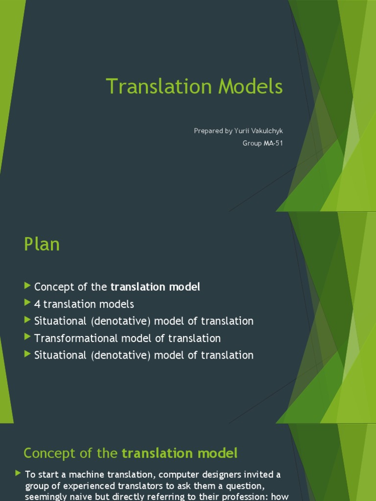Translation Models | PDF | Translations | Concept
