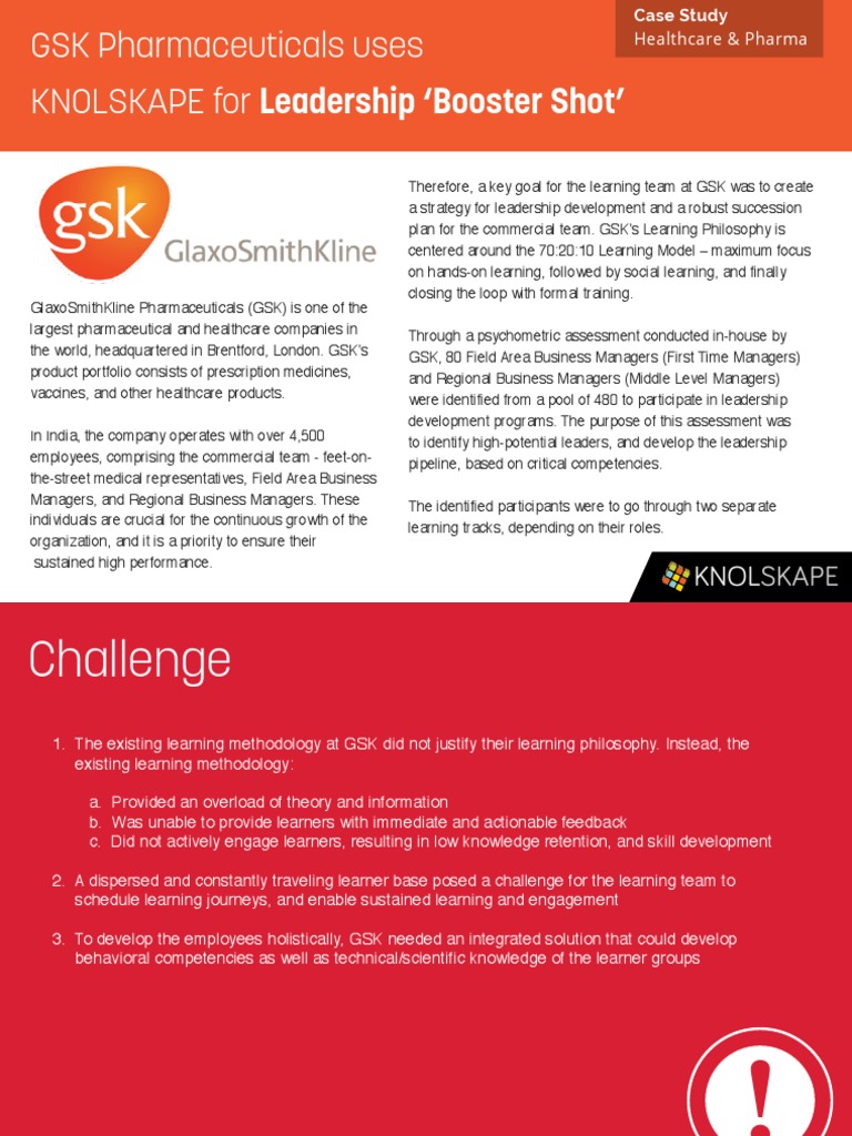 GSK's Leadership Development Boost | PDF | Learning | Glaxo Smith Kline