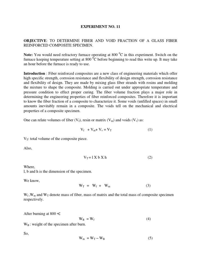 Void Fraction Pdf Composite Material Density