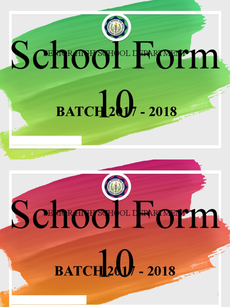 SF10 Cover Page | PDF