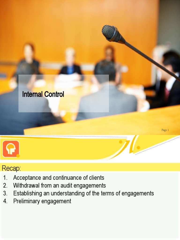 Lesson 6 p3 - Audit Planning - Internal Control | PDF | Internal ...