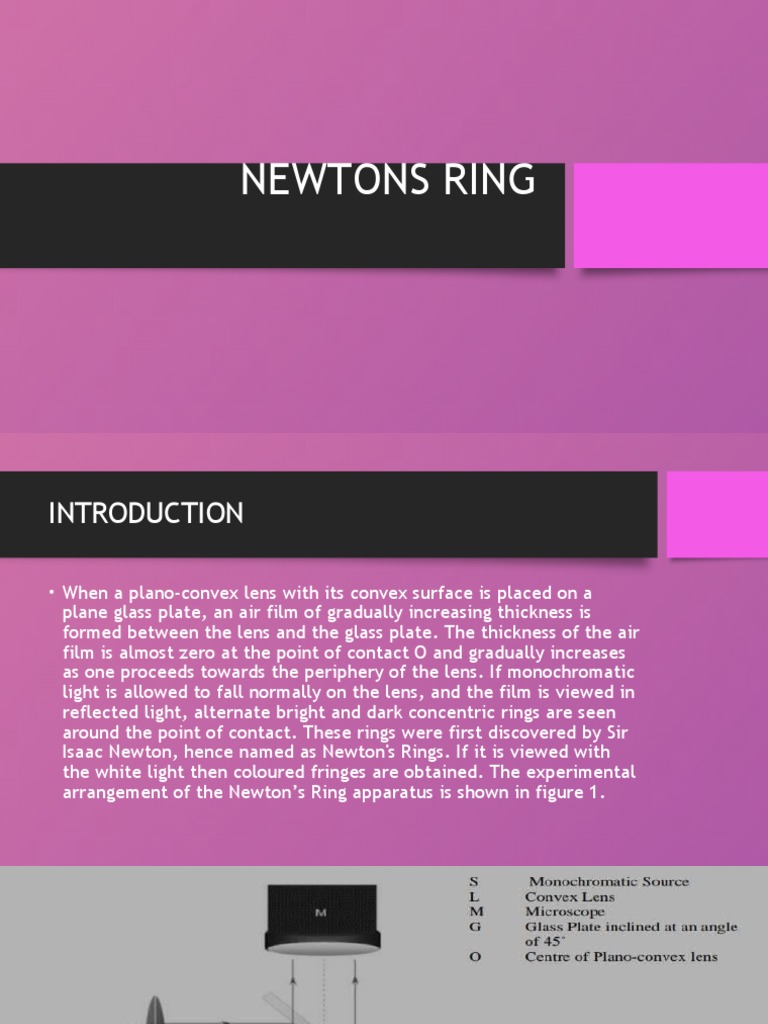 Newtons Ring | PDF
