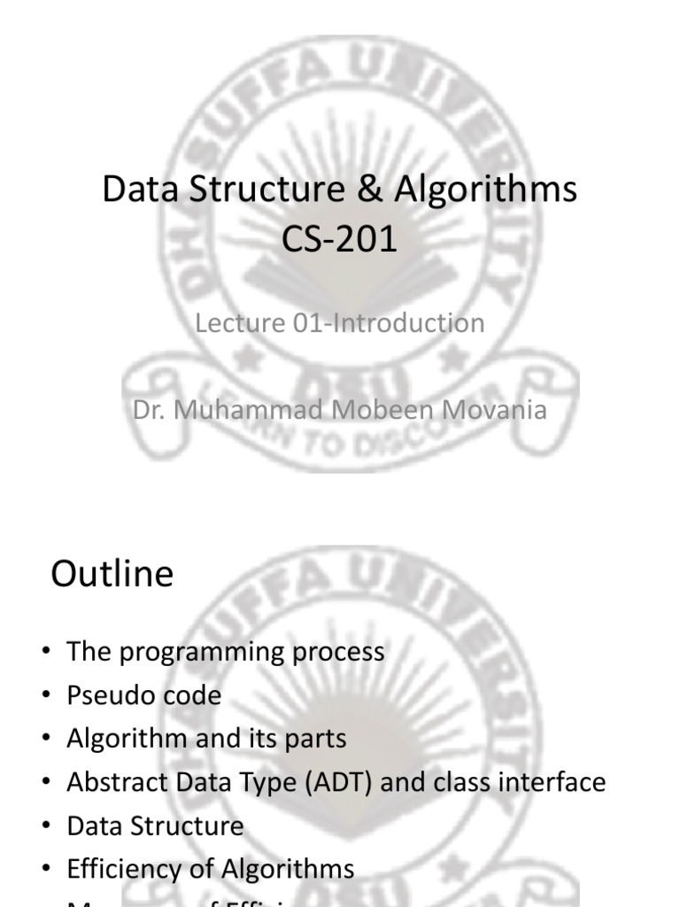 DSA Lecture 2 | PDF | Class (Computer Programming) | Algorithms