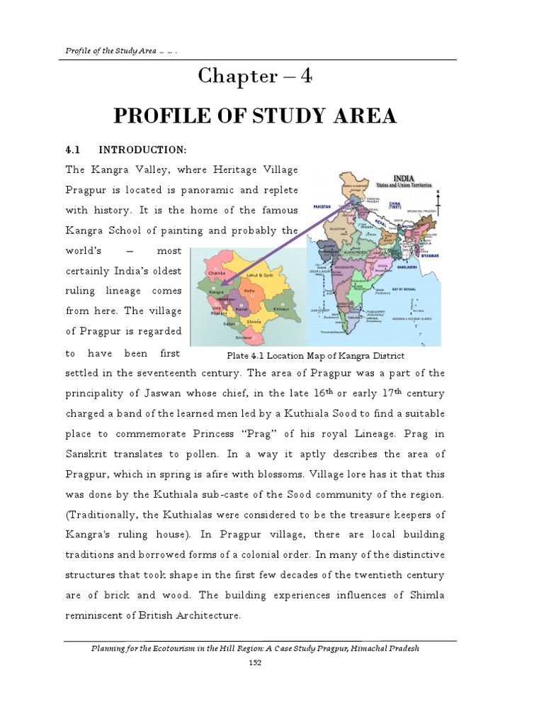 Profile of Study Area: Chapter - 4 | PDF | Forests