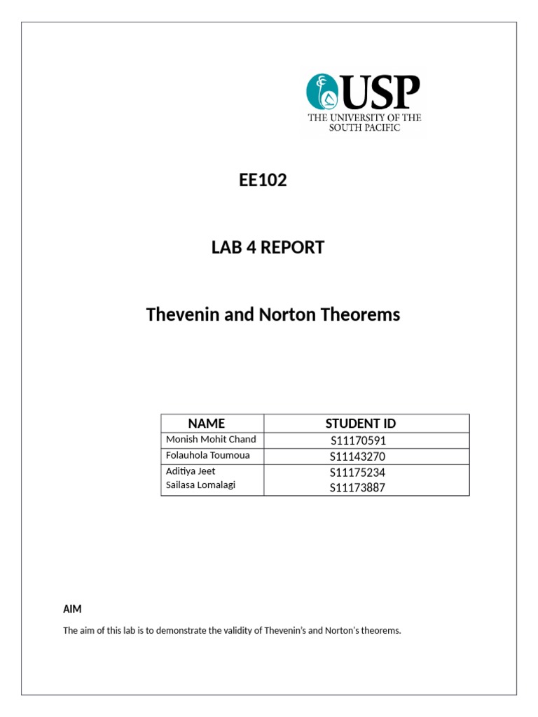 EE102 Lab 4 | PDF | Electrical Network | Electronics