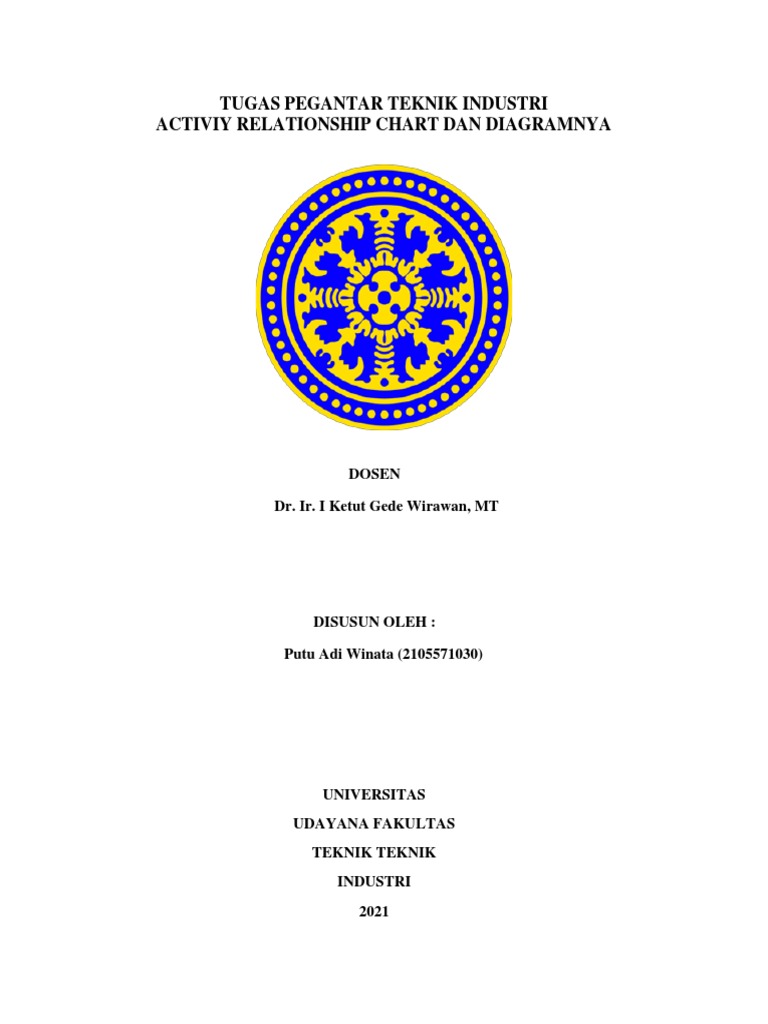 Activity Relationship Chart | PDF | Seni | Teknologi & Rekayasa