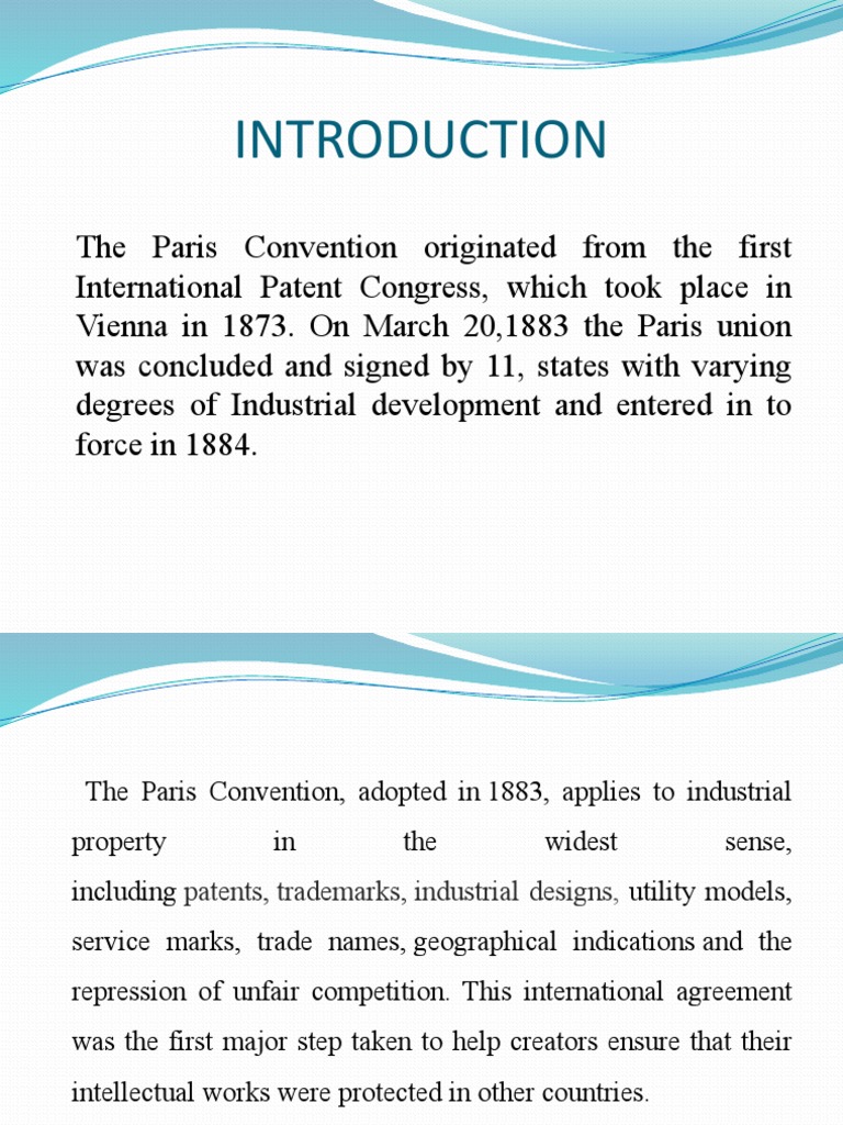 Paris Convention | PDF | Patent | Priority Right
