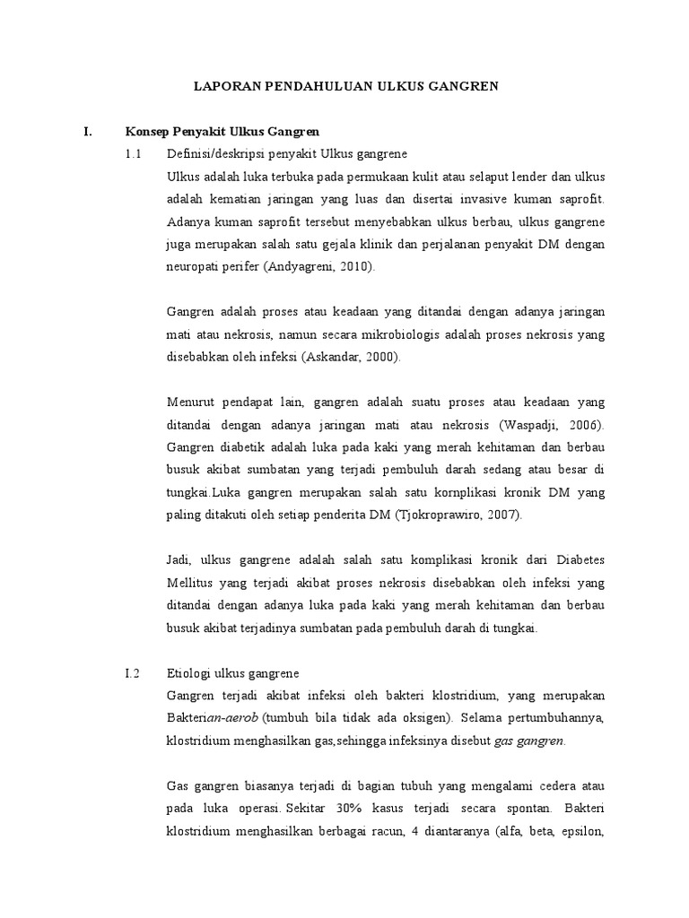 Panduan Lengkap Ulkus Gangren pada DM | PDF