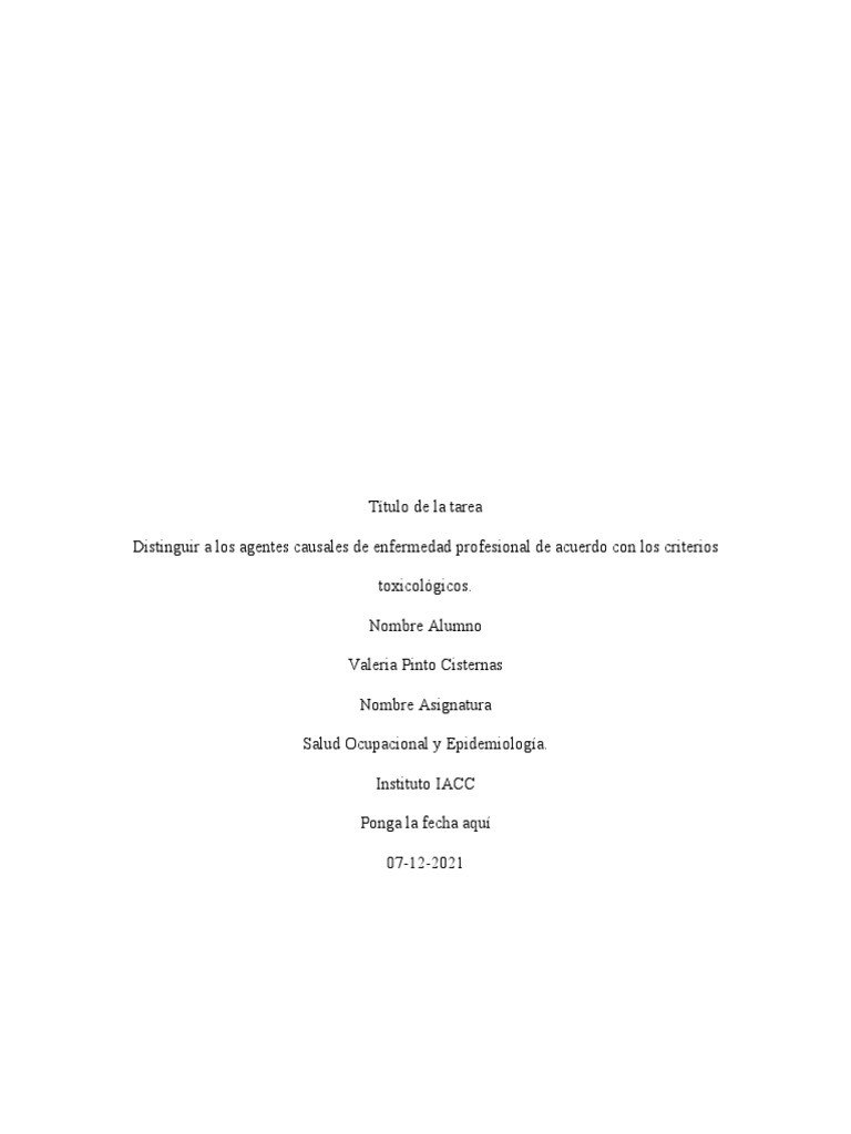 Iacc Tarea3 | PDF | Toxicología | Sistema respiratorio