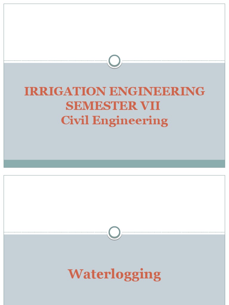 Irrigation Engineering Semester Vii Civil Engineering | PDF | Drainage ...