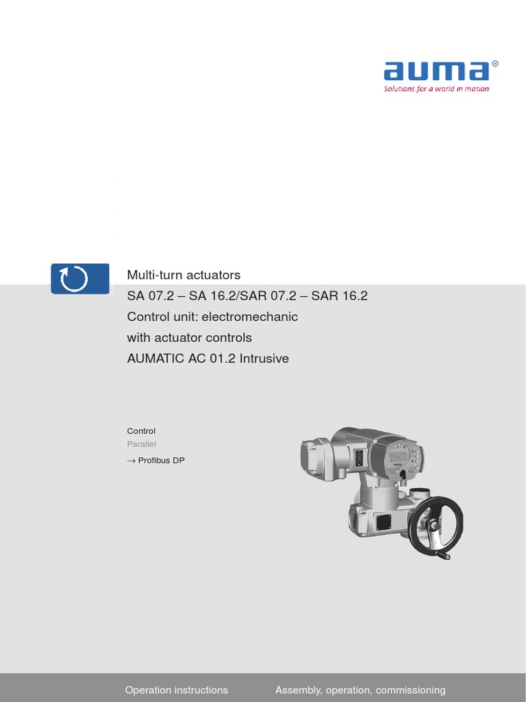 Multi-Turn Actuators SA 07.2 - SA 16.2/SAR 07.2 - SAR 16.2 Control Unit ...