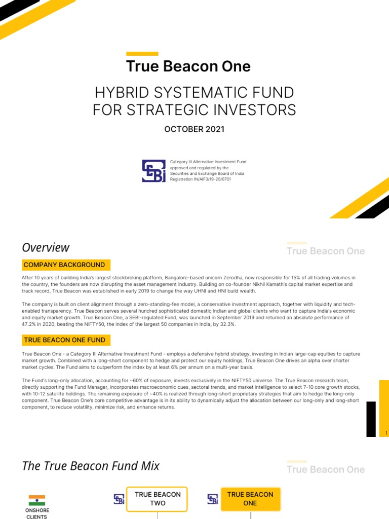 True Beacon One: A Strategic AIF Overview | PDF | Venture Capital ...
