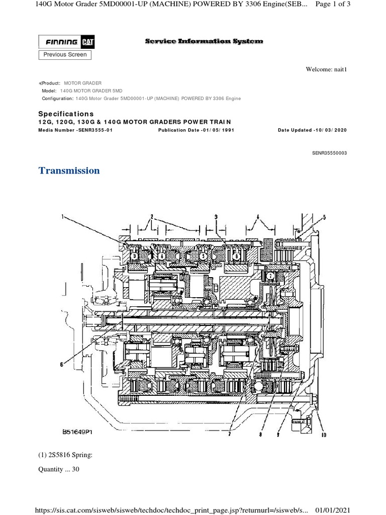 140g Specification | PDF | Clutch | Transport