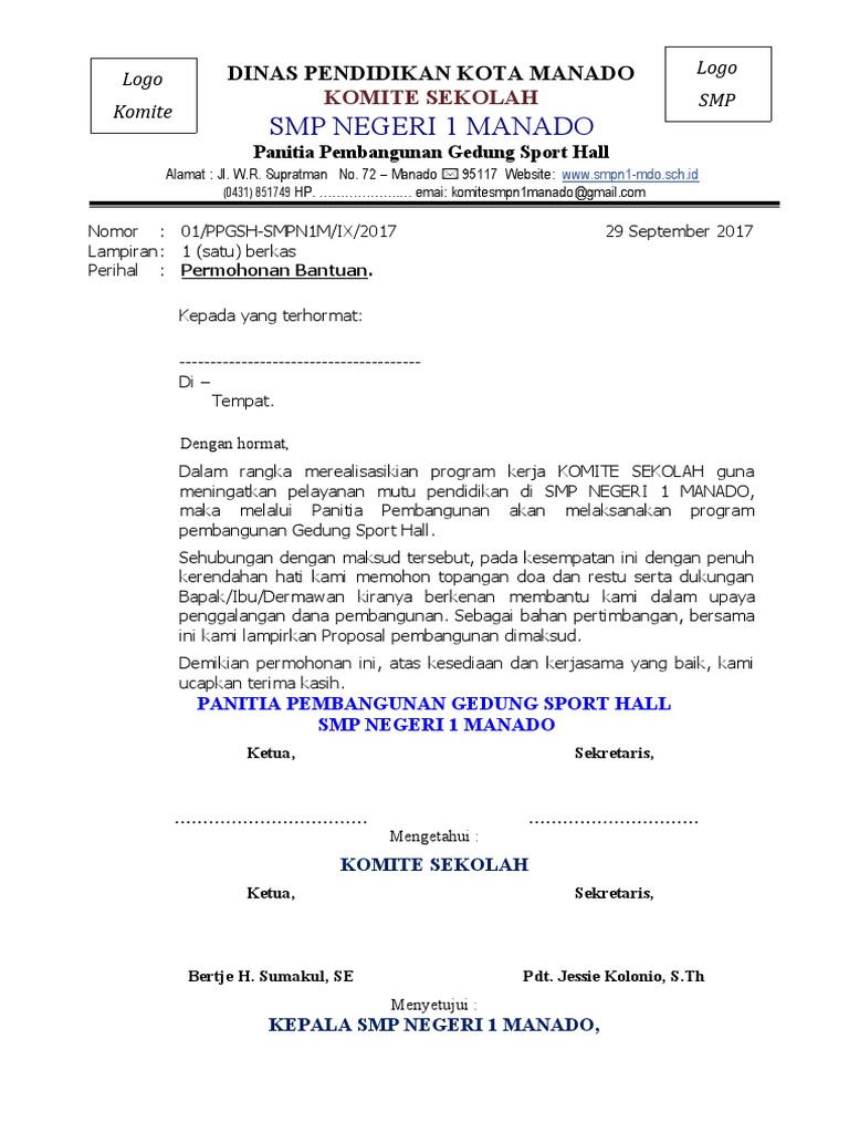 Surat Pengantar Proposal | PDF