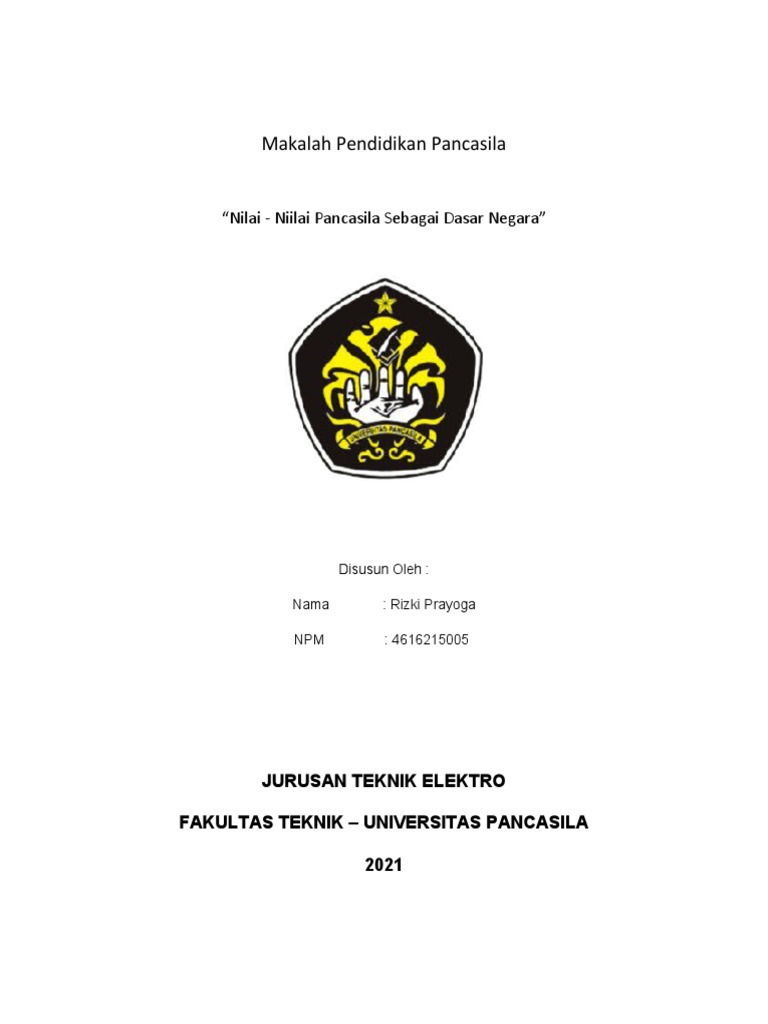 Tugas Paper Pendidikan Pancasila | PDF