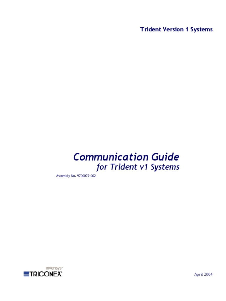 Communication Guide, Trident v1 | PDF | Computer Network | Ethernet