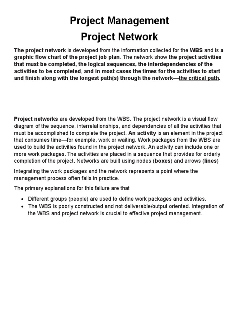 Project Network | PDF | Project Management | Computer Science