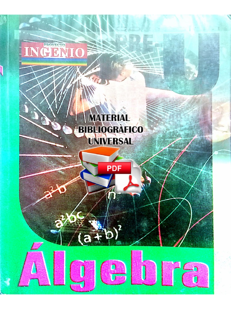Libro - Algebra Material Bibliorafico - InGENIO | PDF