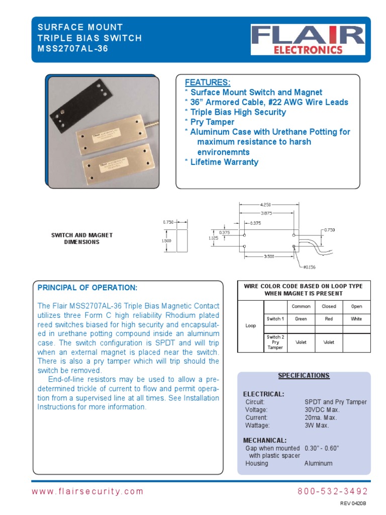 BMS Flair Mss2707a-Tb | PDF | Switch | Force