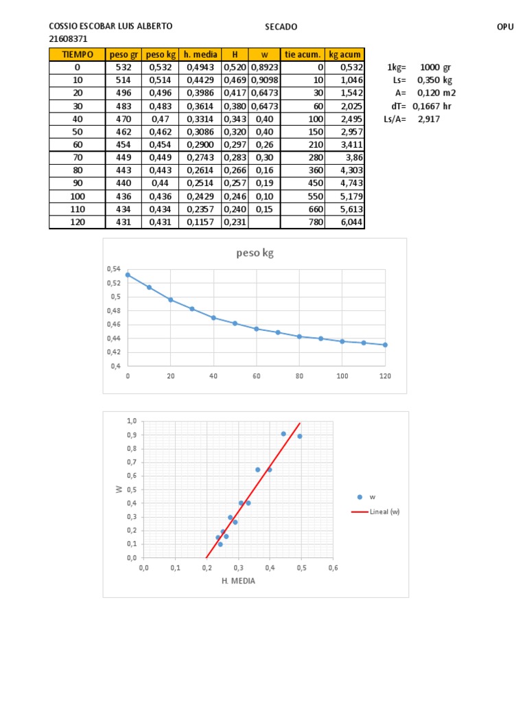 Secado Ejercicio De Clase Pdf