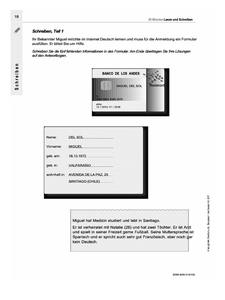 Telc A2 Schreiben | PDF