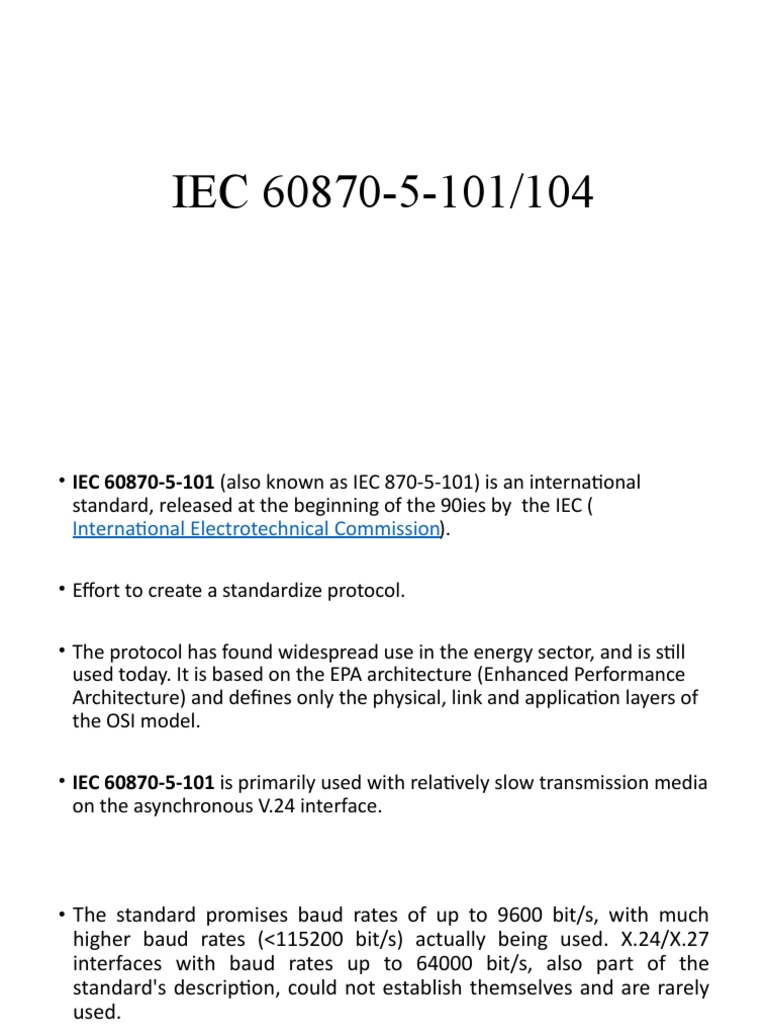 Iec 101 104 | PDF | Osi Model | Computer Network