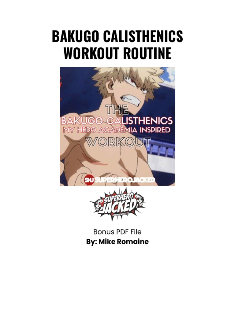 Bakugo Calisthenics Workout PDF | PDF | Management Of Obesity ...