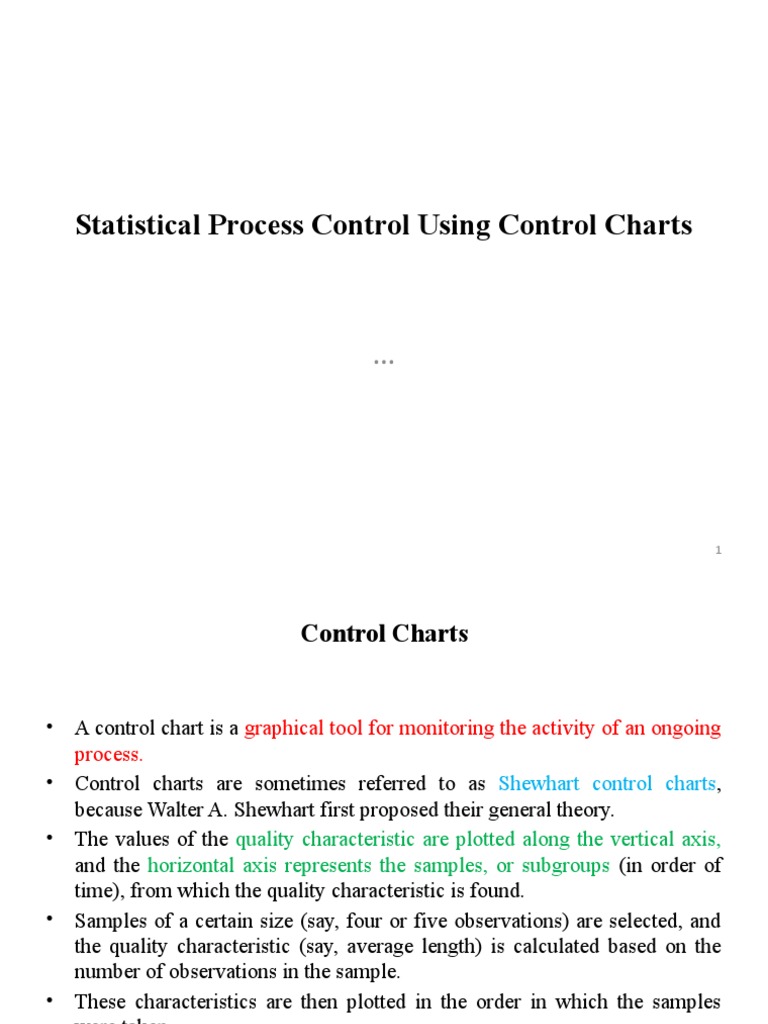 Statistical Process Control Using Control Charts | PDF | Normal ...