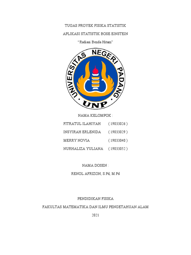 Tugas Proyek Fisika Statistik | PDF