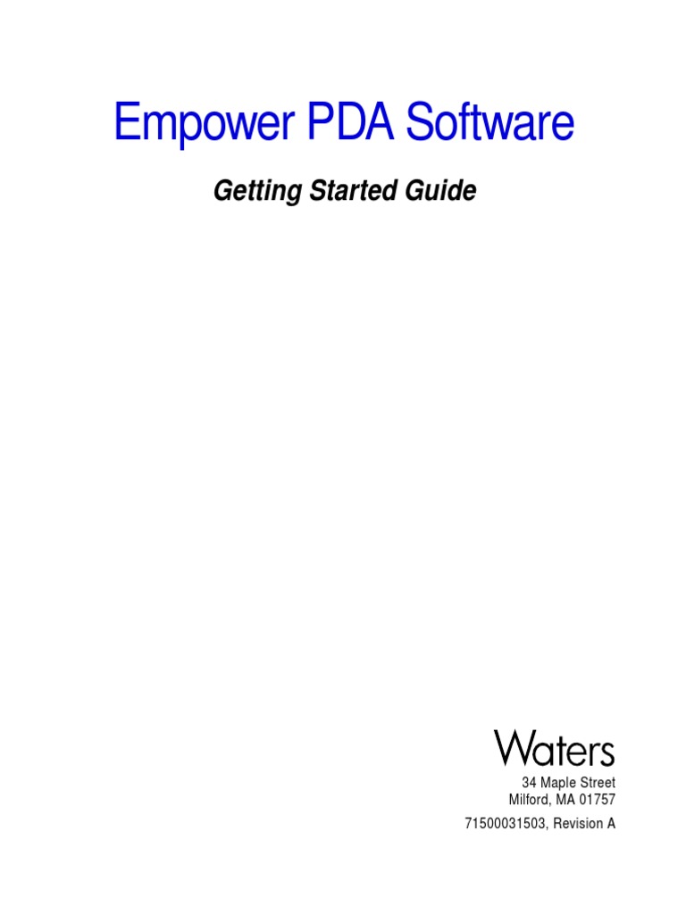 Empower PDA Software: Getting Started Guide | PDF | Software | Spectrum