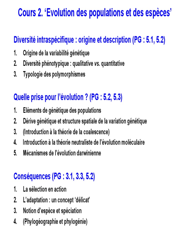 Course Volution 2 | PDF | Génotype | Polymorphisme génétique