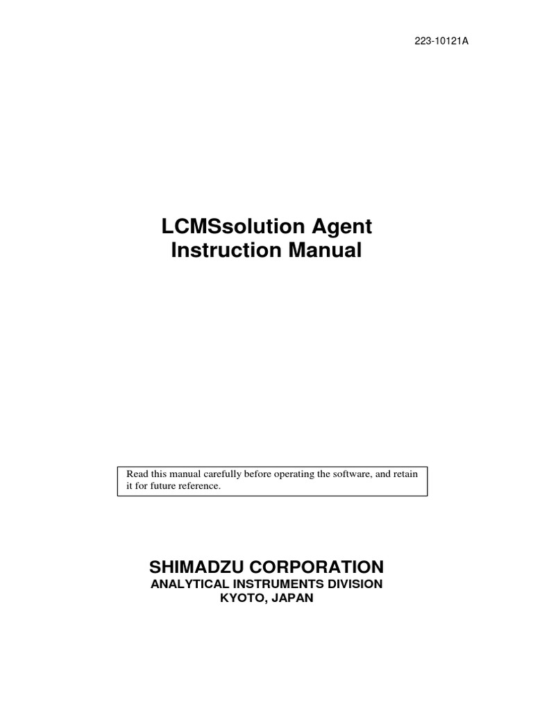 Manual LCMSsolution Agent | PDF | Databases | Computer File