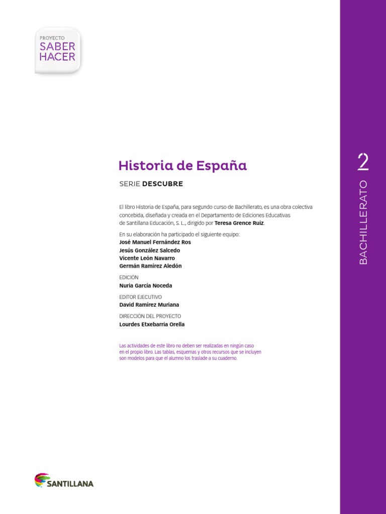 Historia De Espana 2o Bachillerato Ed 2 Descargar Gratis Pdf España