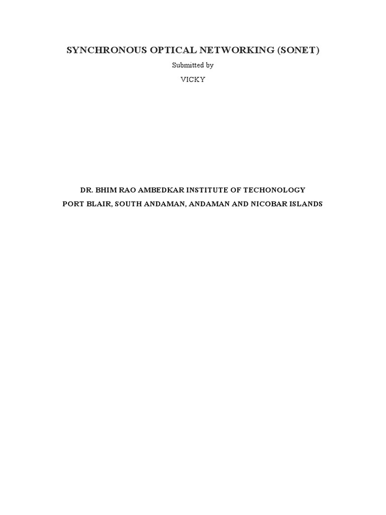Synchronous Optical Networking (Sonet) | PDF | Computer Network ...