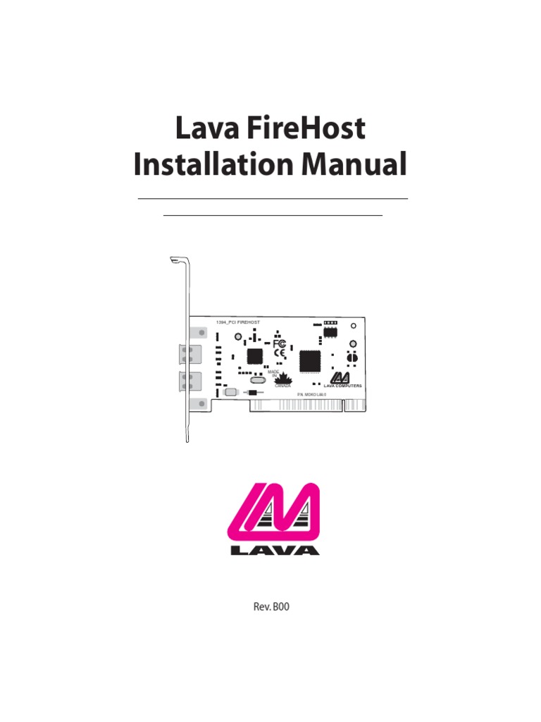 Lava Firehost Installation Manual: Rev. B00 | PDF | Device Driver ...