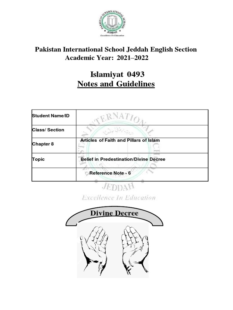 6 - Belief Predestination Divine Decree | PDF | Theology | Abrahamic ...