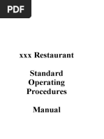 Banquet Setup Standard Operating Procedures | PDF