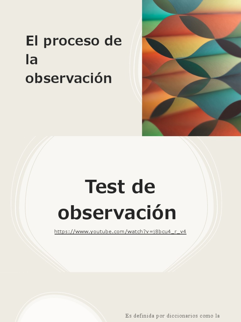 El Proceso de La Observación | PDF | Observación | Teoría
