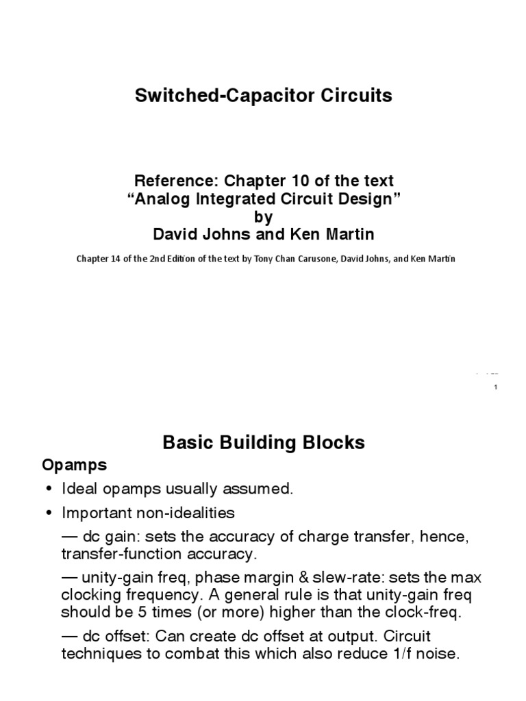 07 - Switched Capacitors | PDF | Capacitor | Field Effect Transistor