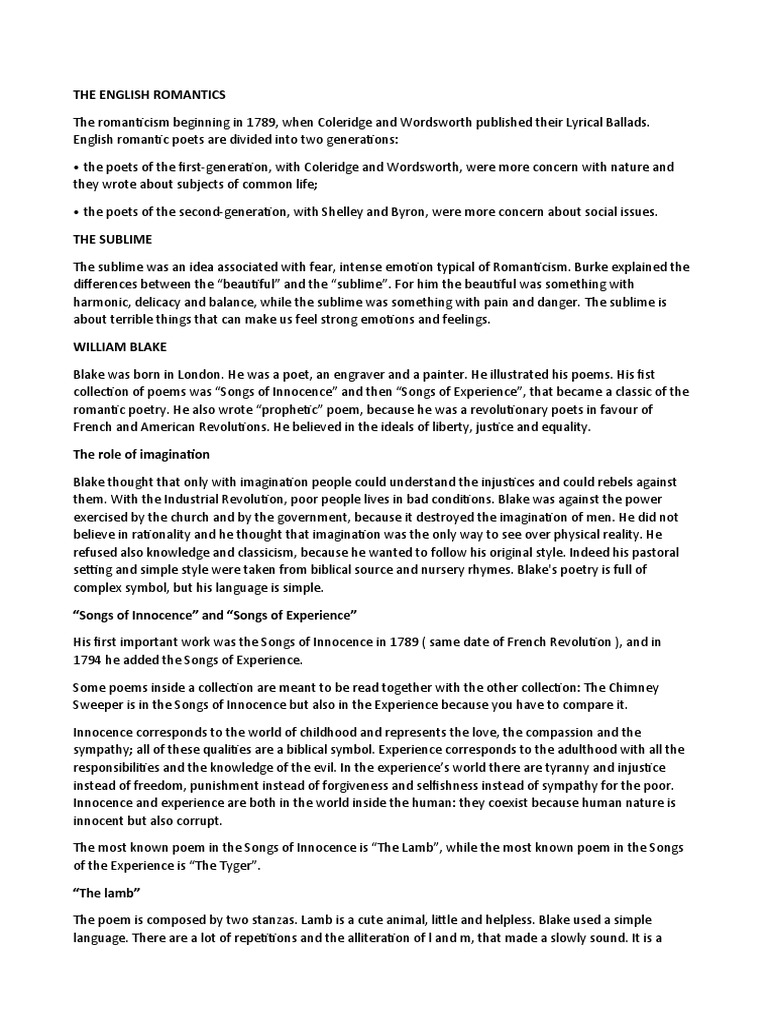 The English Romantics | PDF | Romanticism | Poetry