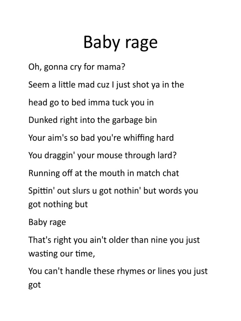 Baby Rage | PDF