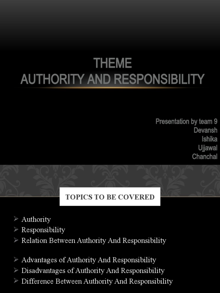 Balancing Authority and Responsibility: An Analysis of Their ...