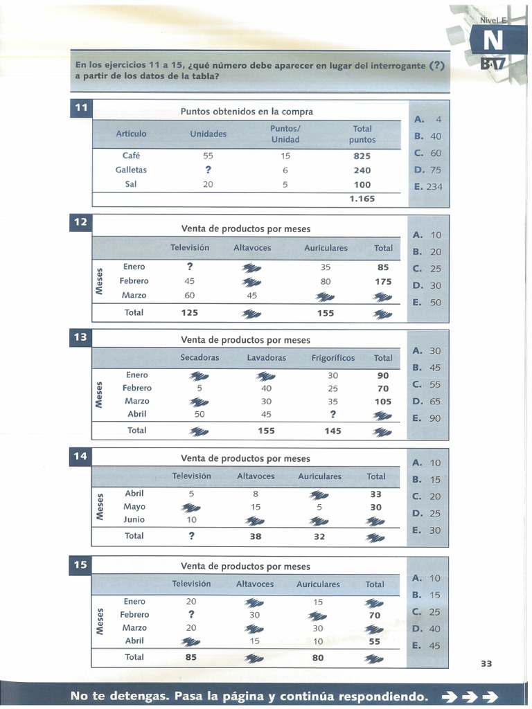 34 Cuadernillo BAT 7 Nivel E | PDF