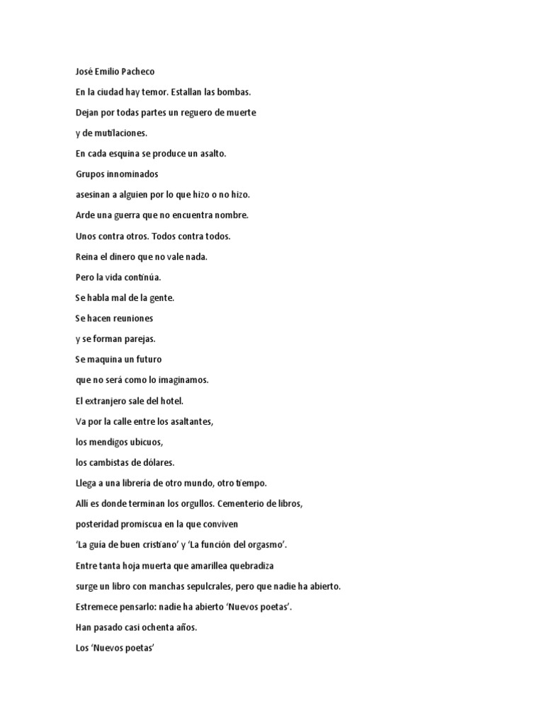 José Emilio Pacheco Pdf