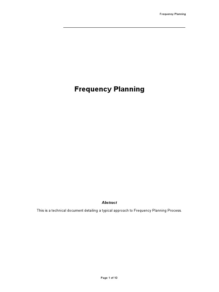 GSM Frequency Planning | PDF | Gsm | Cellular Network