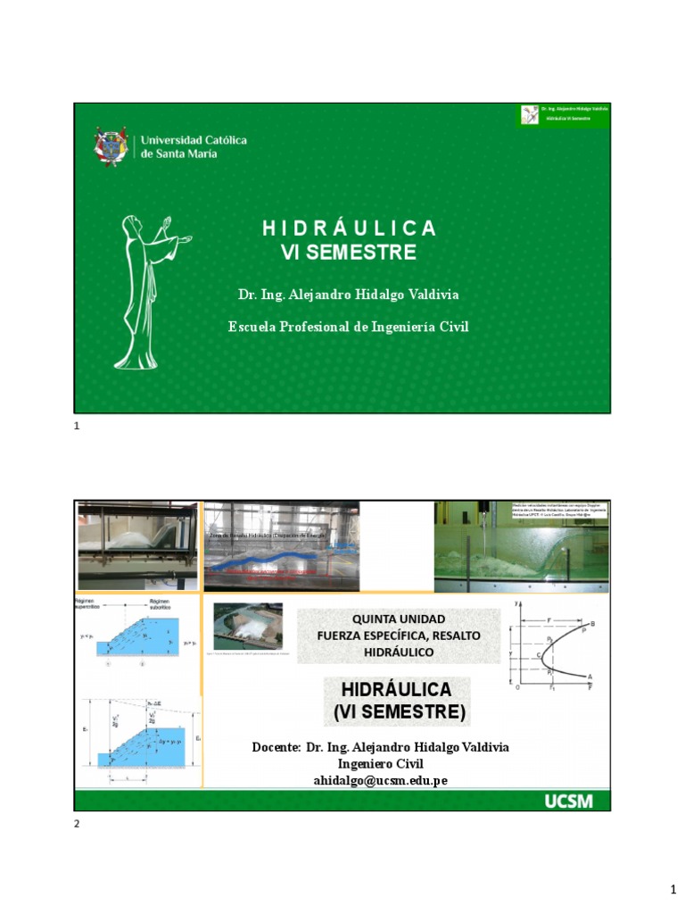 Fuerza Específica - Salto Hidráulico - Parte3 - 2021 | PDF | Canal ...