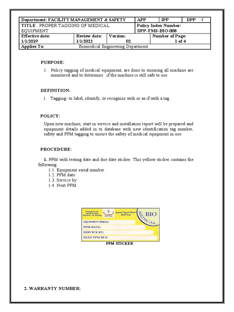 Ensuring Equipment Safety Through Proper Identification and Maintenance ...