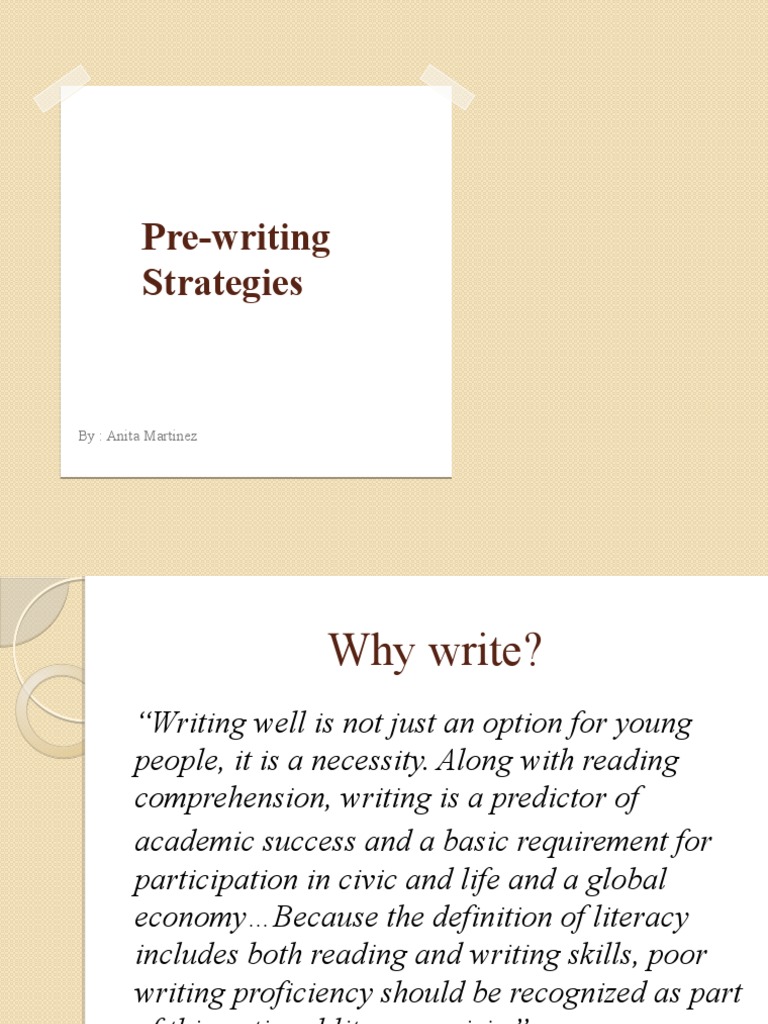 Pre-Writing Strategies PPT Simple | PDF