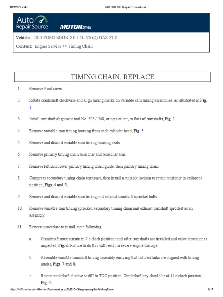 Manual de Ford Edge Timming Chain | PDF | Vehicles | Mechanical Engineering